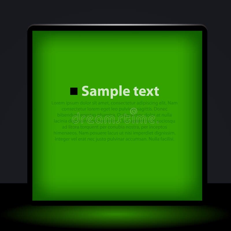 Green Light Box Illustration. Stock Vector - Illustration of backlight ...