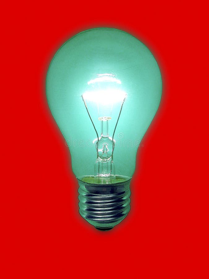 Green Light Bulb stock image. Image of bulb, electric - 4972465