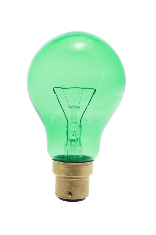 Green Light Bulb stock photo. Image of still, shot, lamp - 9383762