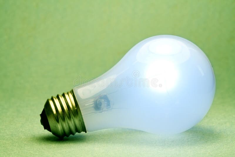 Green Light Bulb side stock image. Image of think, imagination - 2118787