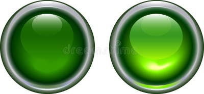 Green light icons stock vector. Illustration of glassy - 6755673