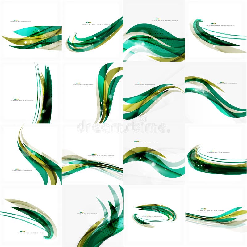 Green Light Lines on White Presentation Template Stock Vector ...