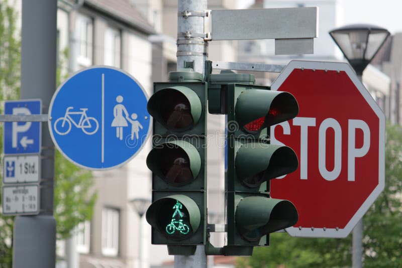 Green light and road signs stock photo. Image of transportation - 5649012