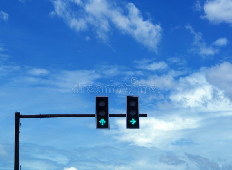 Green Light Signal on Intersection Road in Thailand, Go Ahead Co Stock ...