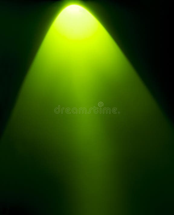 Green Light of Torch Flashlight on Dark Stock Image - Image of yellow ...