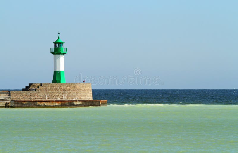 Green Lighthouse stock image. Image of picturesque, island - 19480249