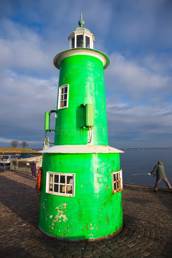 Lighthouse in Denmark editorial stock photo. Image of contrast - 76324168