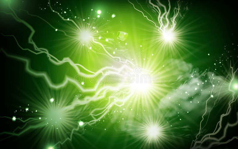 Green lightning element stock illustration. Illustration of background ...