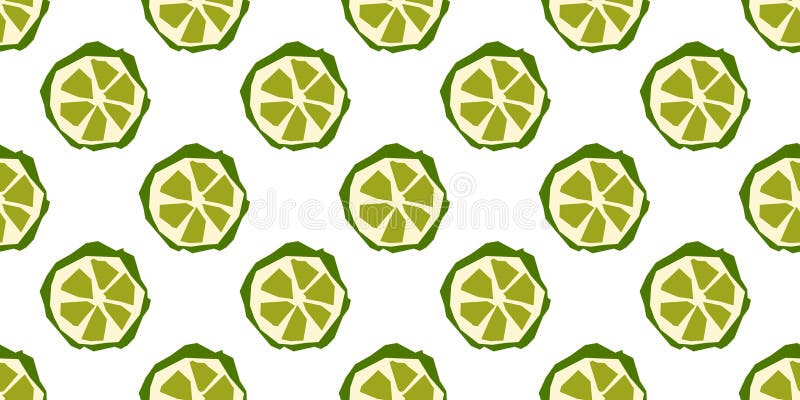Lime Wheels Fresh Citrus Pattern Stock Illustration - Illustration of ...