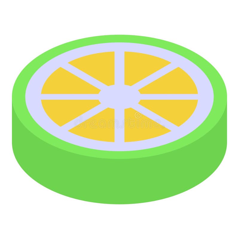 Green Lime Slice Showing Juicy Fruit Segments Stock Illustration ...