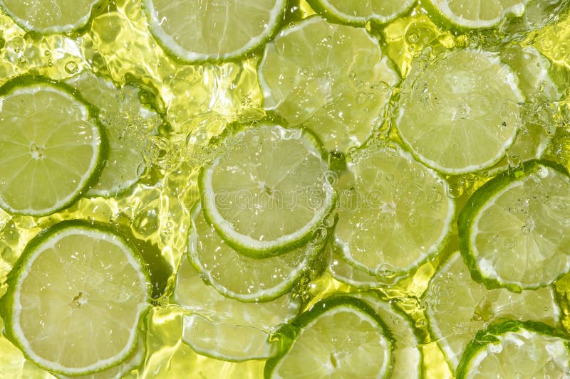 Green Lime Slices. Water Ripple Effect Stock Photo - Image of aqua ...