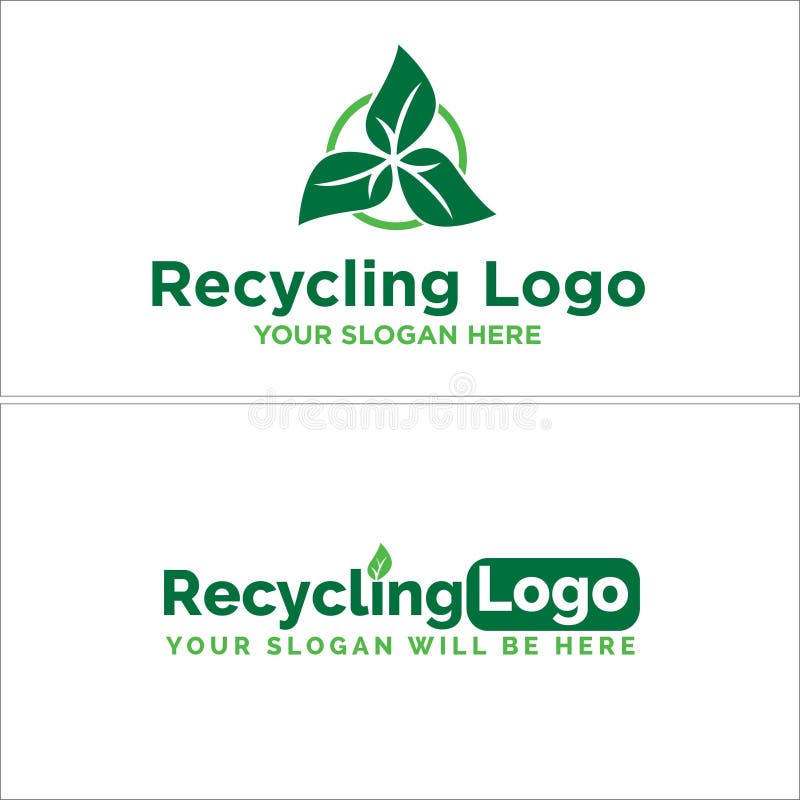 Recycling leaf symbol stock illustration. Illustration of logo - 6311847