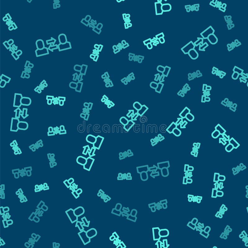 Green Line Exchange Work Icon Isolated Seamless Pattern on Blue ... Green Line Exchange Work Icon Isolated Seamless Pattern on Blue ...