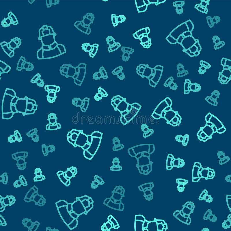 Green Line Firefighter Icon Isolated Seamless Pattern on Blue ... Green Line Firefighter Icon Isolated Seamless Pattern on Blue ...