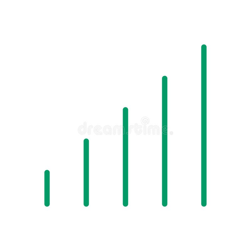 Line Graph Symbol for Icon, Simple Line Bar Chart, Icon Signal for Data ...