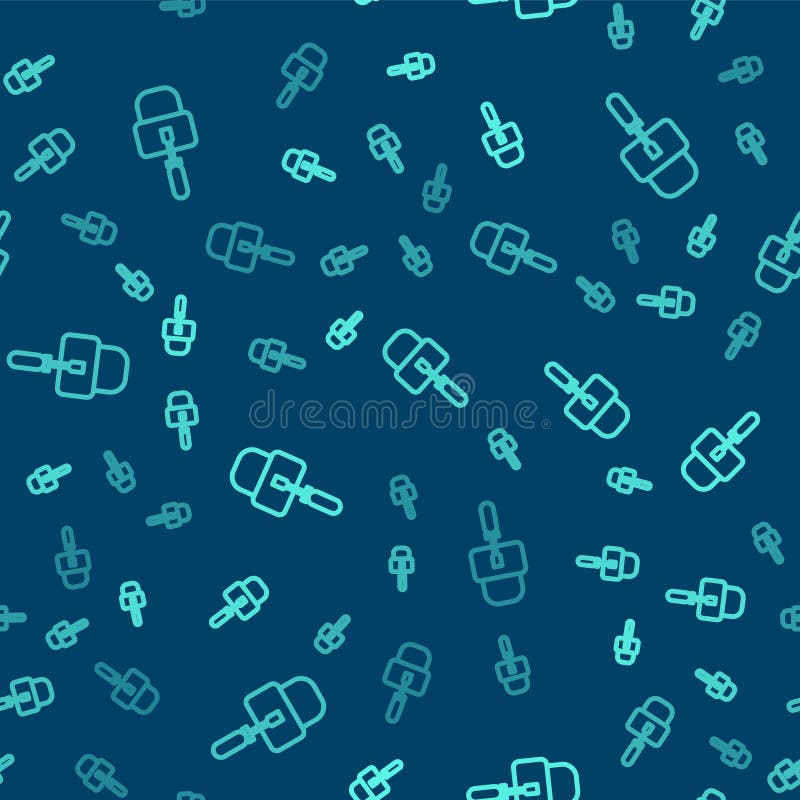 Green Line Lockpicks or Lock Picks for Lock Picking Icon Isolated ...