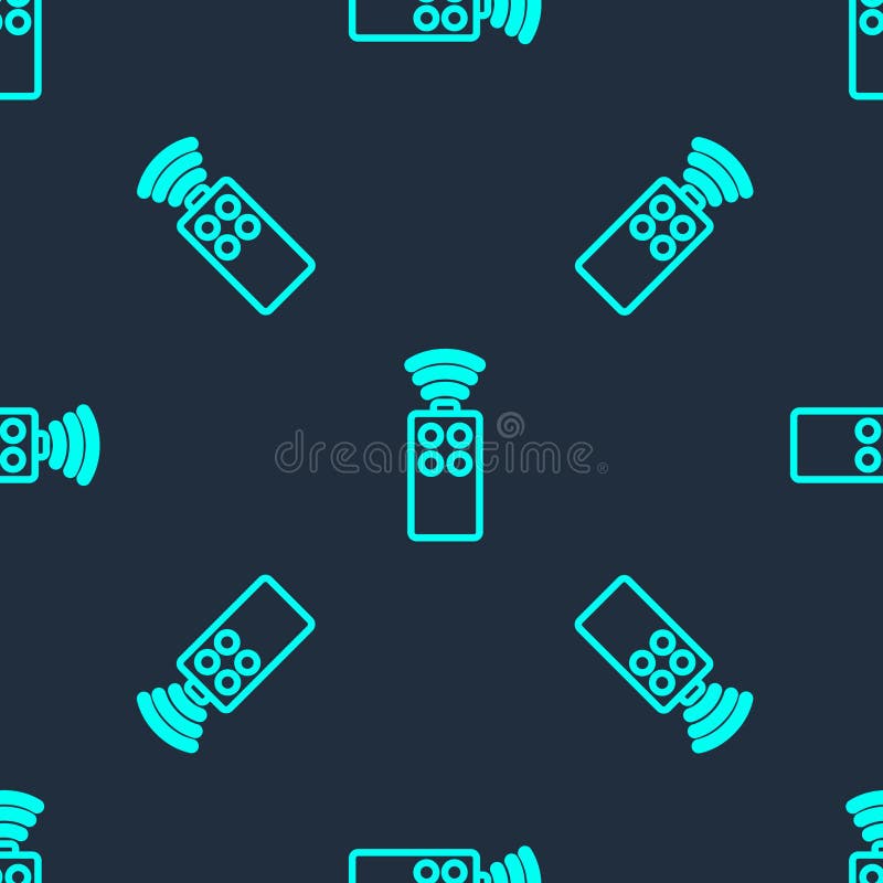 Green Line Remote Control for the Camera Icon Isolated Seamless Pattern ...