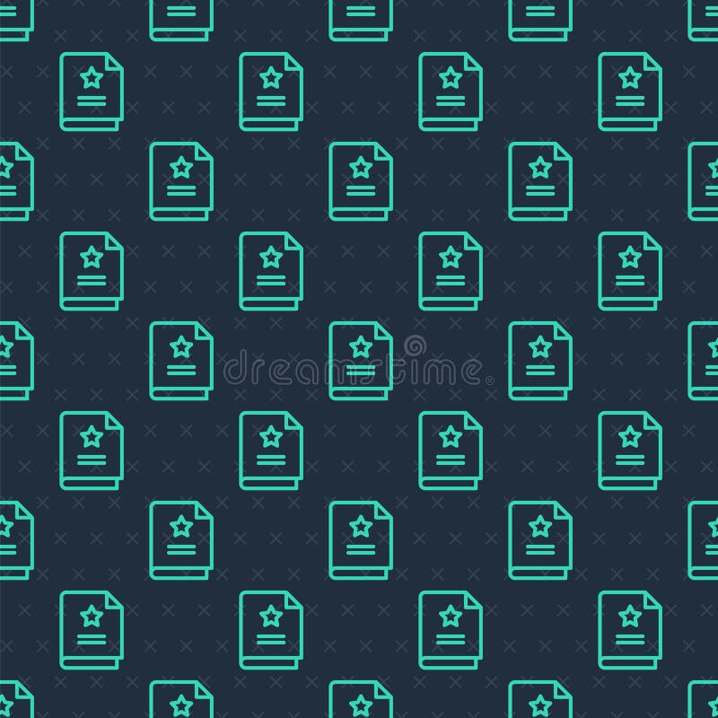 Green Line Scenario Icon Isolated Seamless Pattern on Blue Background ...