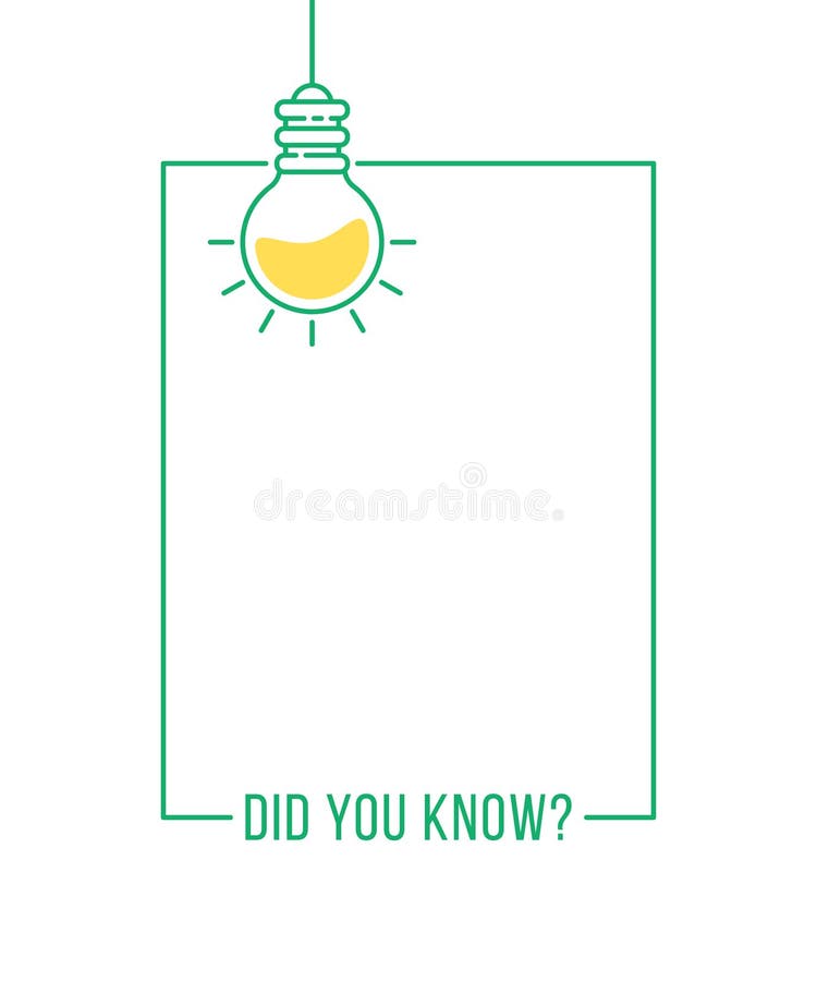 Green Linear Did You Know Frame Like Quick Tips Stock Vector ...