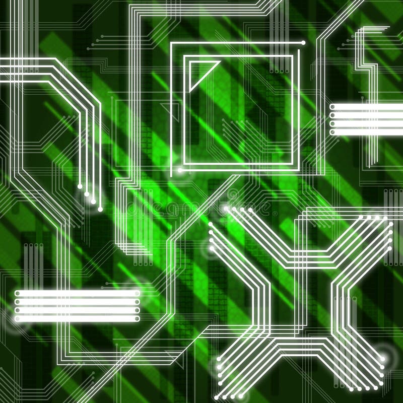 Green Lines Background Means Web Connection and Sending Data Stock ...