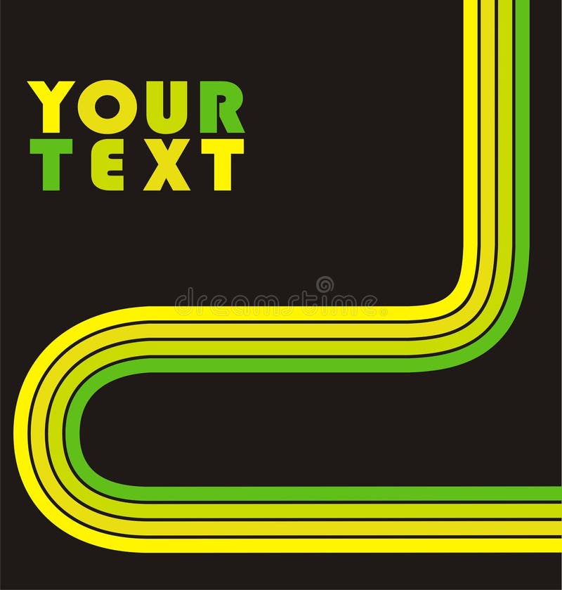 Green lines flyer template stock vector. Illustration of curl - 6938329