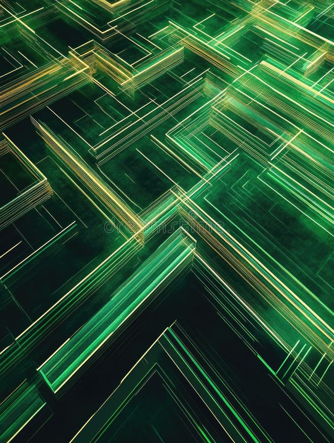 Green lines on wall stock image. Image of office, green - 385426945