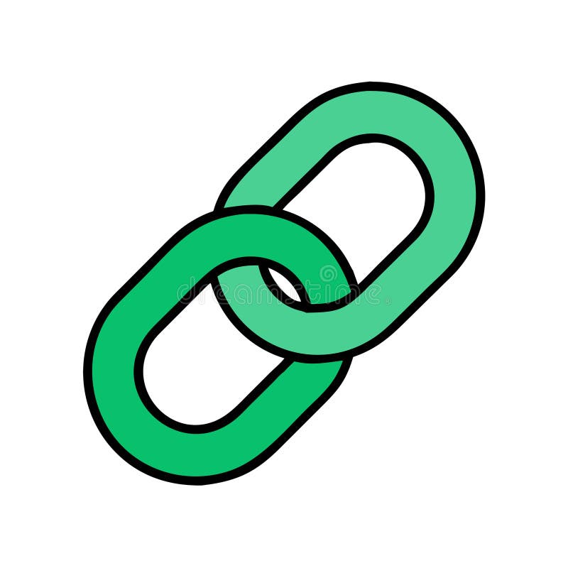 Green Link Chain Vector for Connectivity and Networking Designs Stock ...