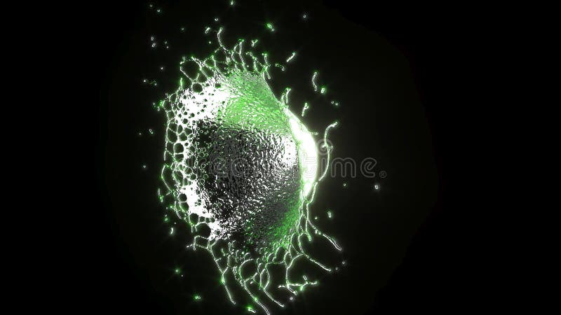 Green Liquid Drop Explodes Splash Splatter Stock Illustration ...
