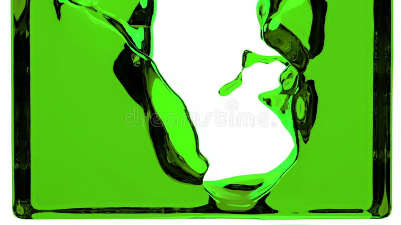 Green Liquid Fills Up Screen, with Alpha Channel FULL HD Stock Footage ...