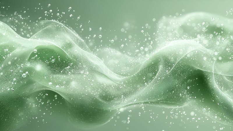 Green Liquid Flowing, Droplets, Abstract Background, Cosmetic Ad Stock ...
