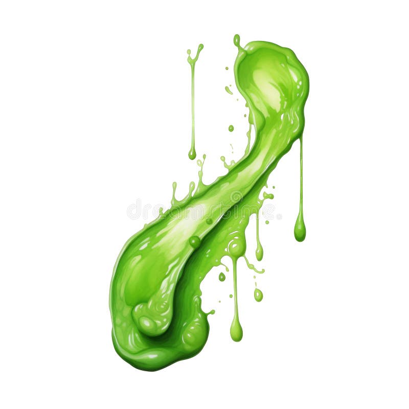 Green Liquid Splashes and Drips Stock Image - Illustration of design ...