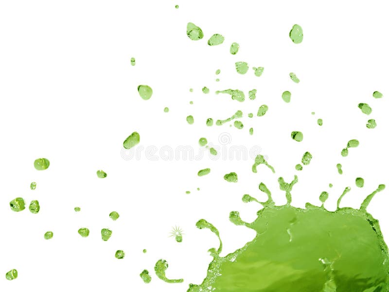 Green Liquid Splashing and Falling Stock Image - Image of color ...
