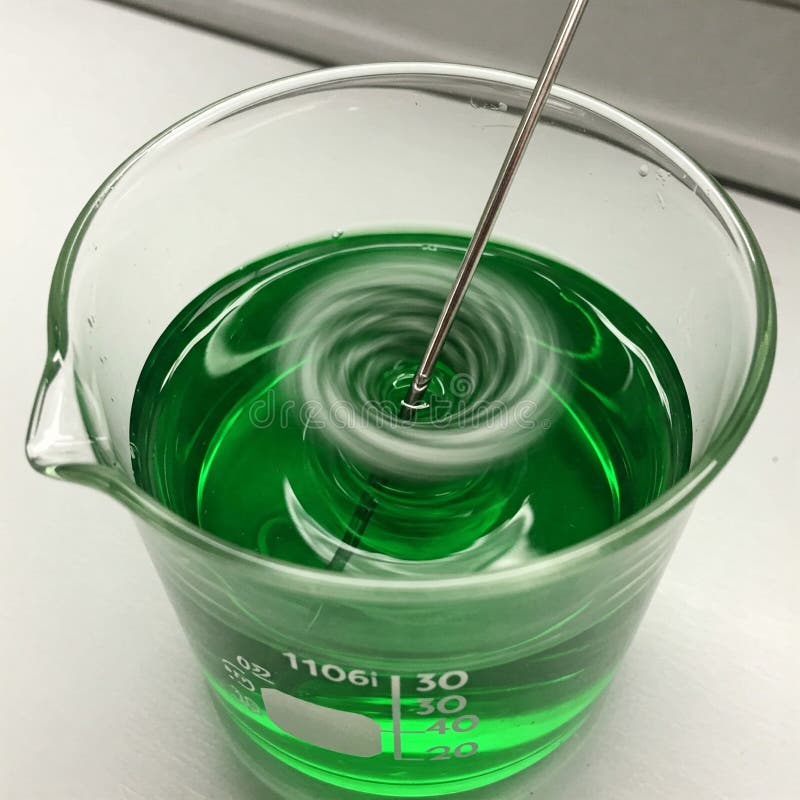 Green Liquid Stirring Beaker Vortex (Generated with AI) Stock ...