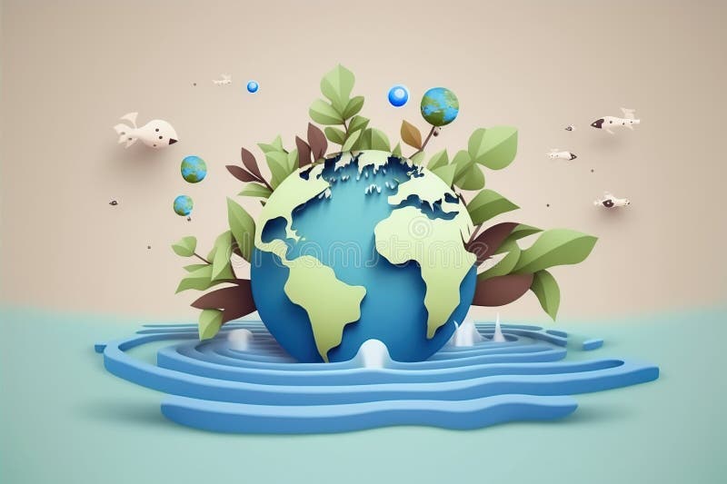 Green Living, World Environment Day. Generative AI Stock Illustration ...