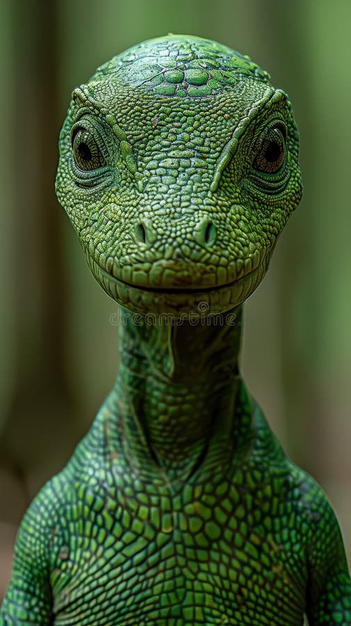 Green Lizard with a Big Smile on Its Face Stock Photo - Image of green ...