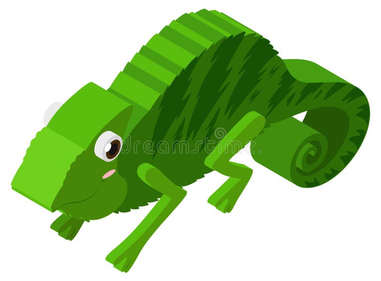 Green lizard in 3D design stock vector. Illustration of symmetry - 89747692