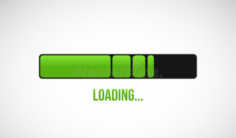 Green Loading Bar Illustration Design Stock Illustration - Image: 39576000