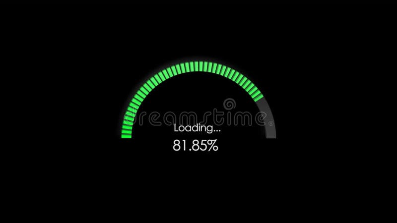 Green Loading Info Graphics Animation of Number Digits, from Zero To ...