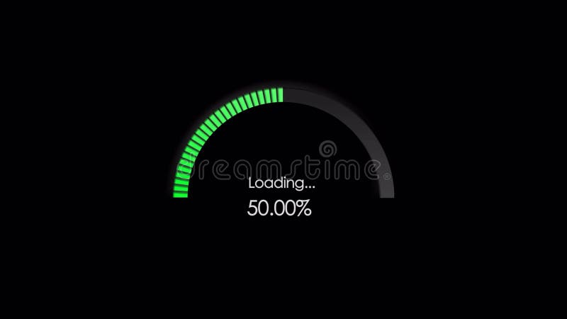 Green Loading Info Graphics Animation of Number Digits, from Zero To ...