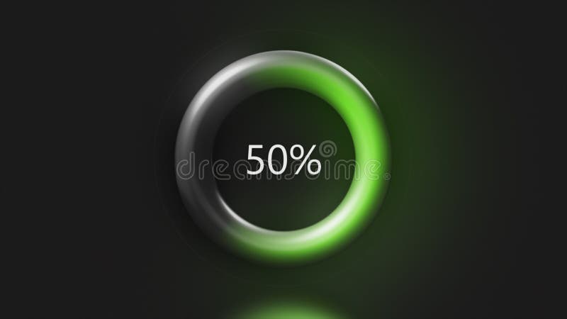 Green Loading Ring in Abstraction. Motion. Running Loading Up To a ...