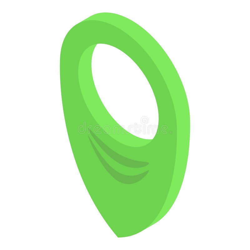 Green Location Pin Icon Pointing Showing Gps Position Stock ...