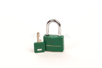 Green lock with Key stock photo. Image of locked, steel - 10968