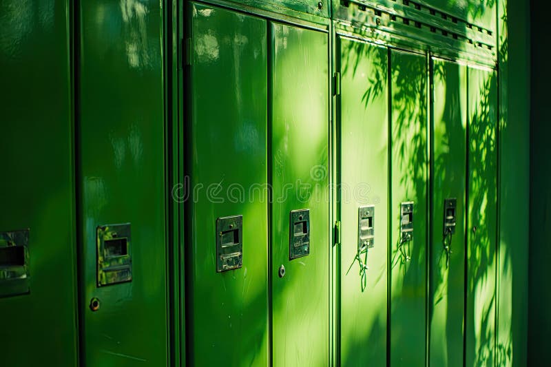Green locker background stock illustration. Illustration of closet ...
