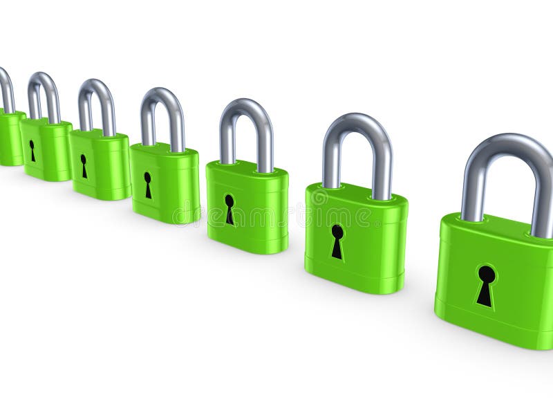 Green locks. stock illustration. Illustration of access - 35548422