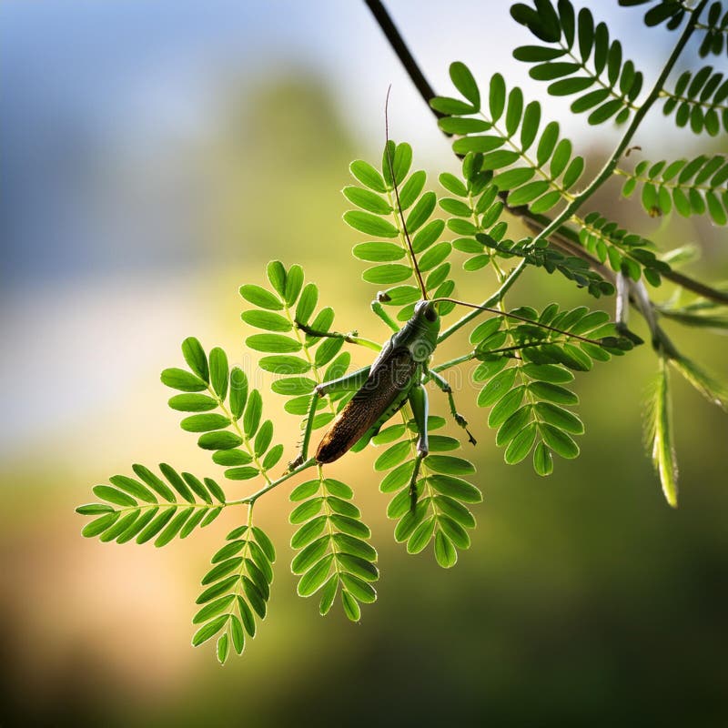 Green locust, AI generated stock illustration. Illustration of insect ...