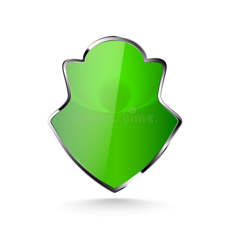 Green Logo with Tne Metallic Contour Stock Vector - Illustration of ...