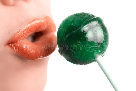 Green lollipop stock image. Image of beauty, female, makeup - 8538153