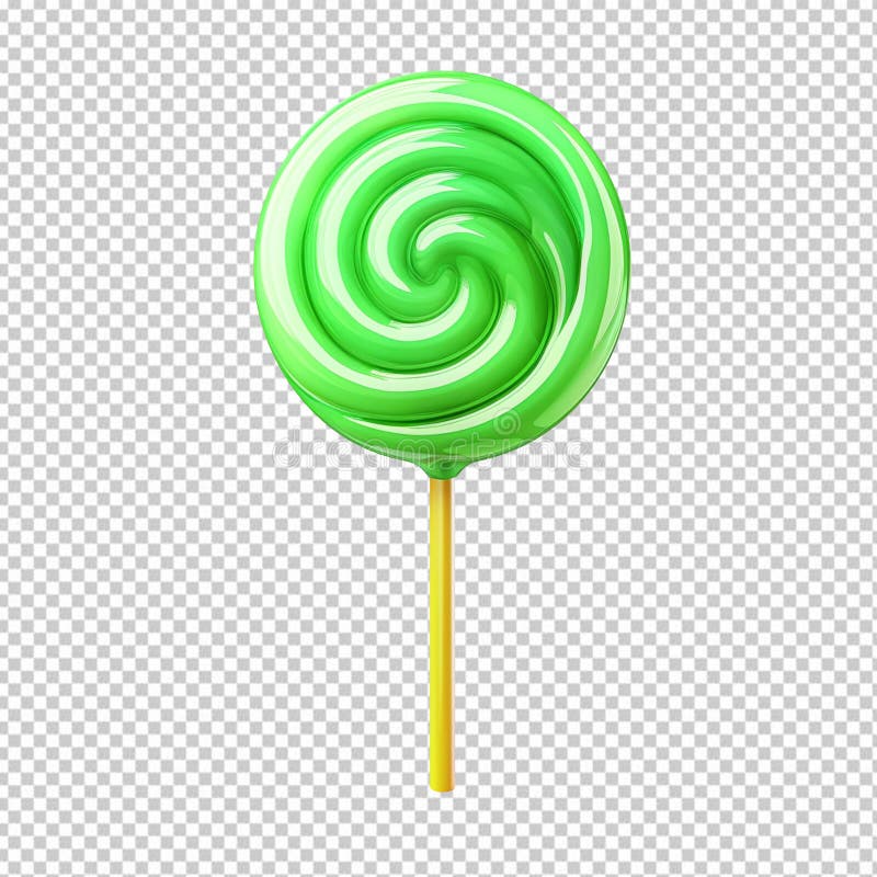 Green Lollipop Isolated on Transparent Background Stock Photo ...