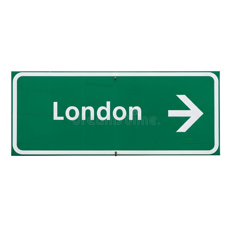 Green London Directional Sign with Right Arrow and Mounting Hardware ...