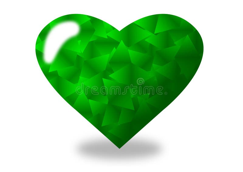 Green love stock vector. Illustration of design, love - 98831931
